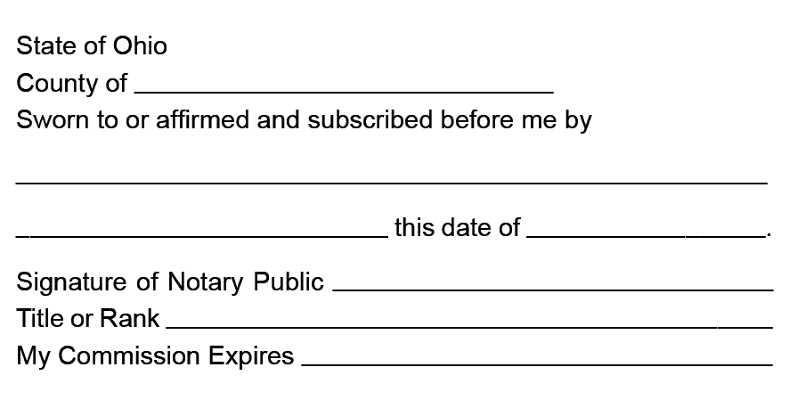 Jurat Stamp - Ohio | NNA
