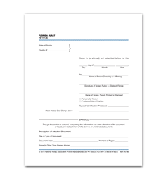 Certificates & Forms | Florida | NNA