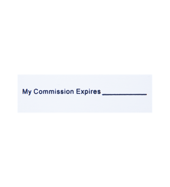 Commission-Date Blank Line Stamp | NNA